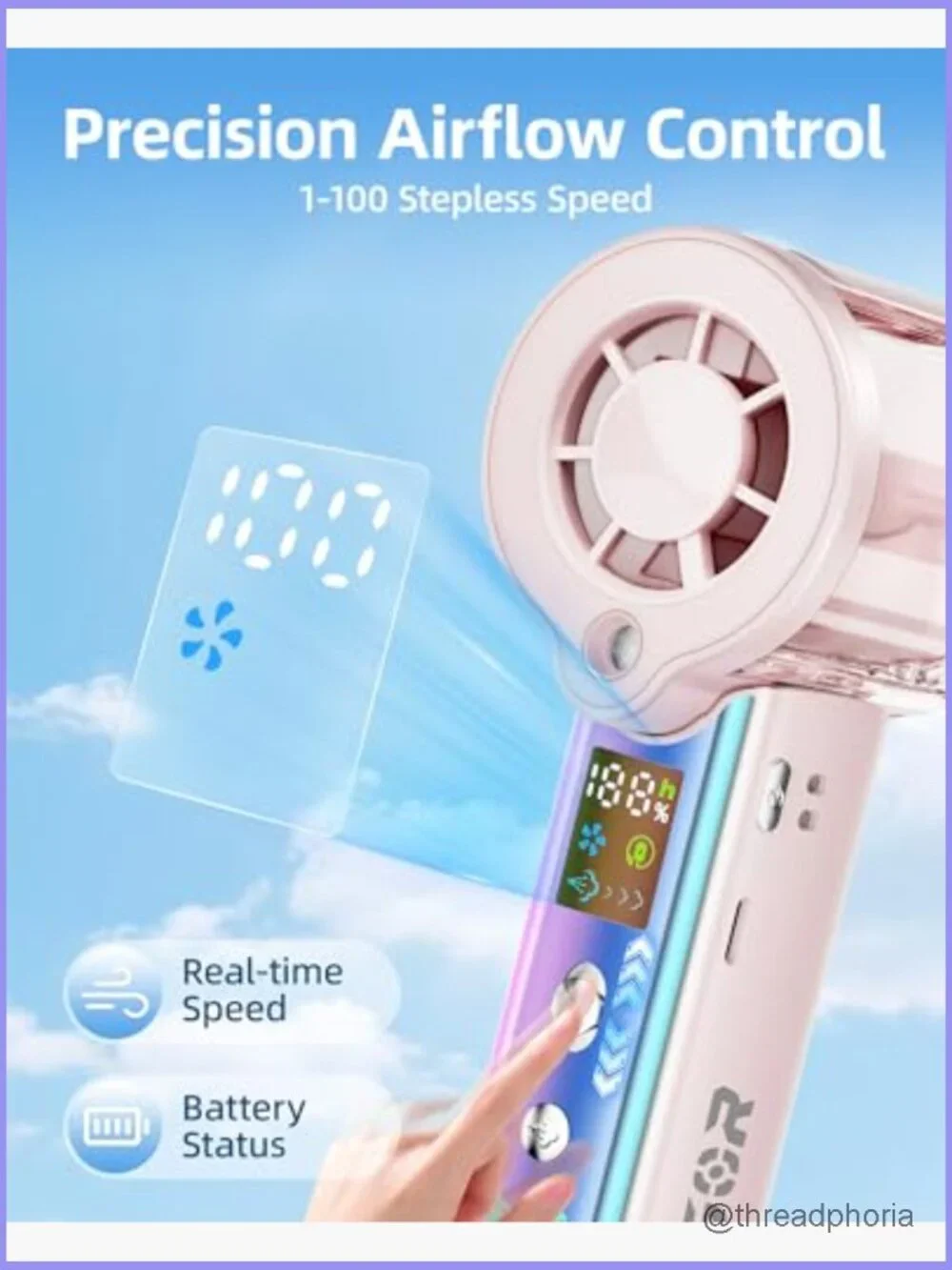 Other | Handheld Misting Fan With Turbo Cooling 3000 Rpm Rechargeable ...